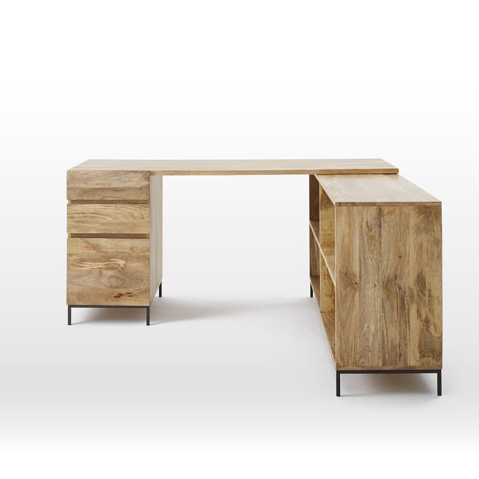 Industrial Modular Desk Set - Box File + Bookcase | west elm Australia