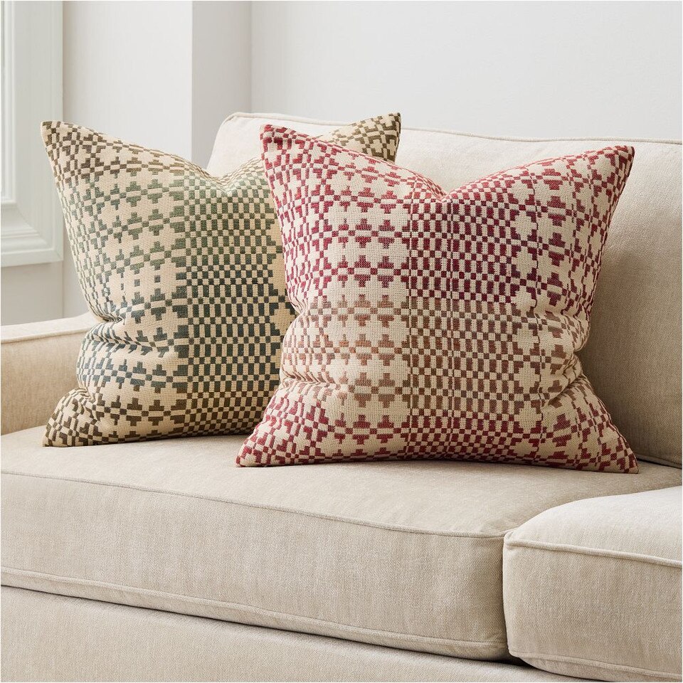 Silk Scandi Diamond Cushion Cover - West Elm Australia
