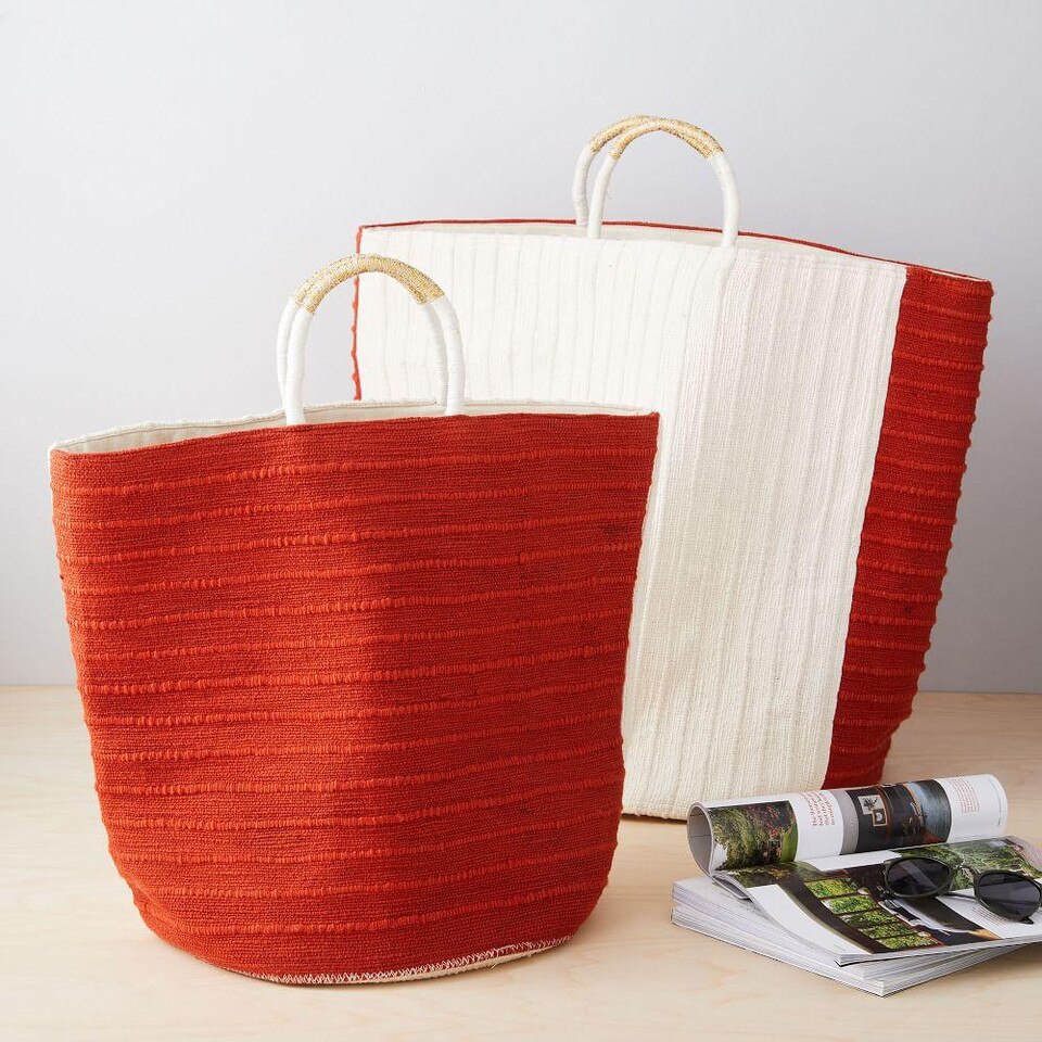 Soft Corded Two-Toned Baskets | West Elm Australia