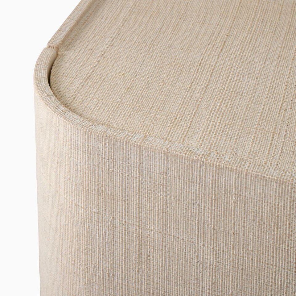 Solstice Painted Raffia Media Console - West Elm Australia