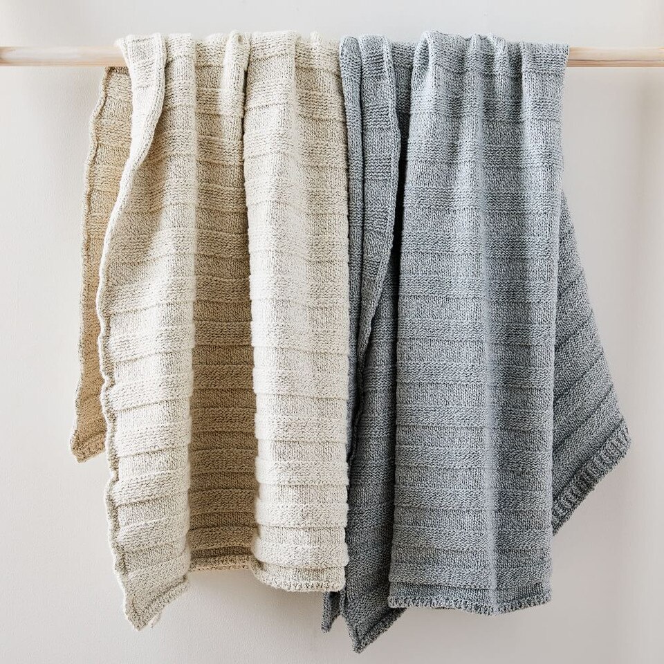 Speckle Ribbed Cotton Throw | West Elm Australia
