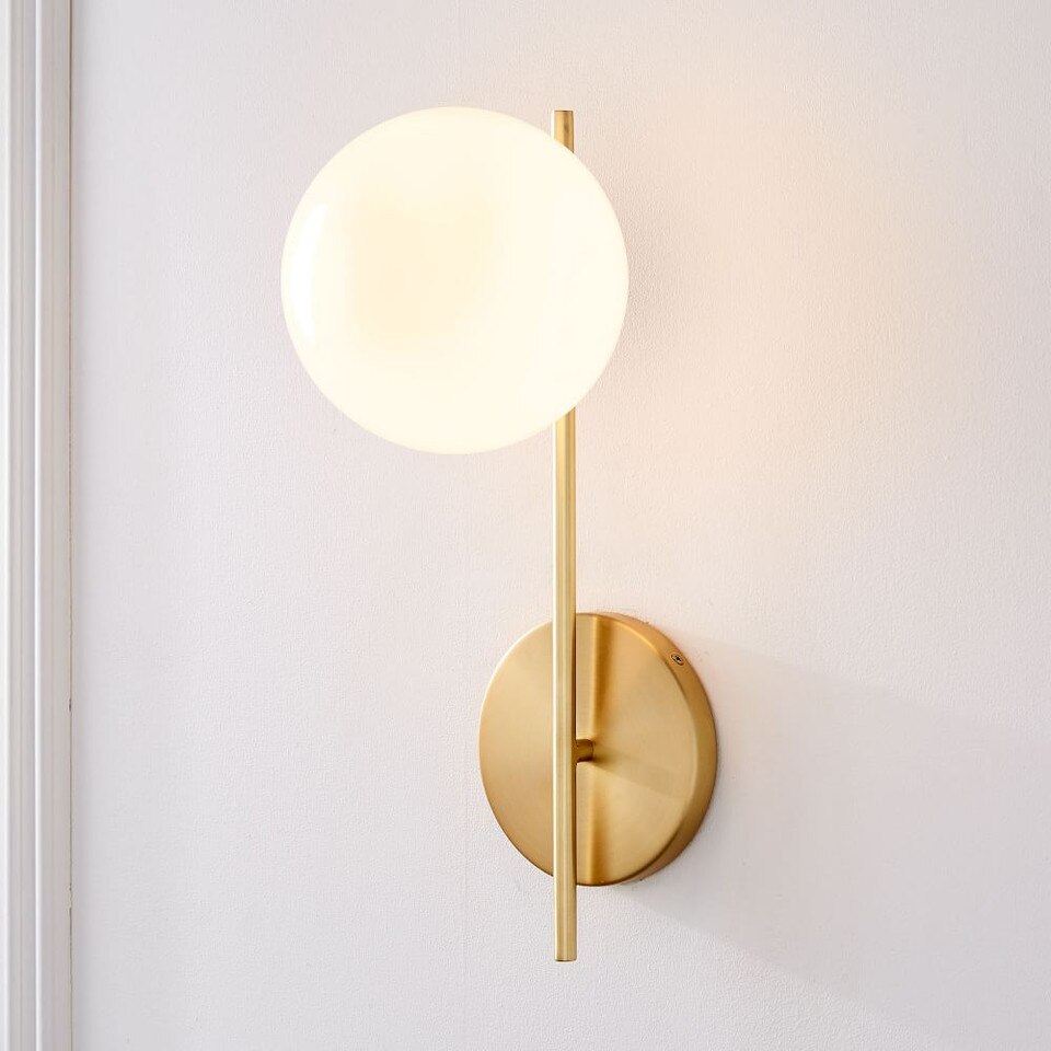 Sphere + Stem Sconce - Single | West Elm Australia