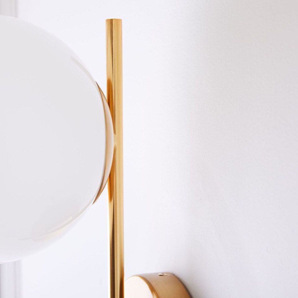 Sphere + Stem Sconce - Single | West Elm Australia