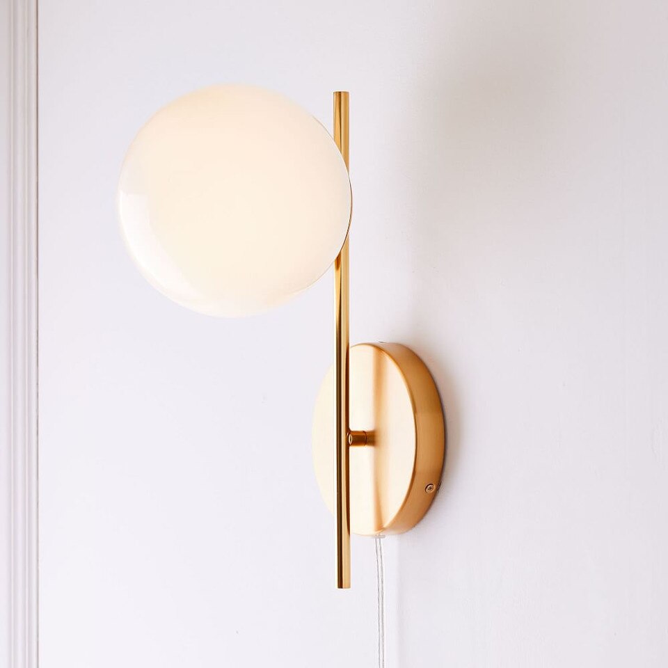 Sphere + Stem Sconce - Single | West Elm Australia
