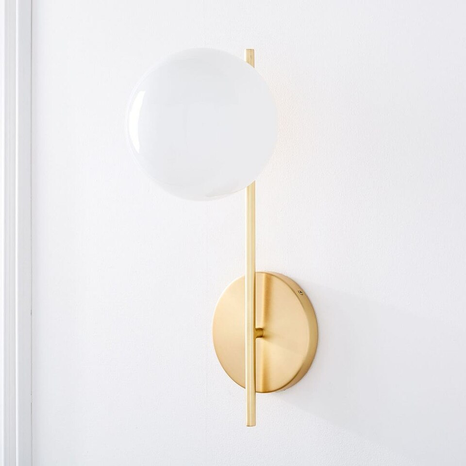 Sphere + Stem Sconce - Single | West Elm Australia