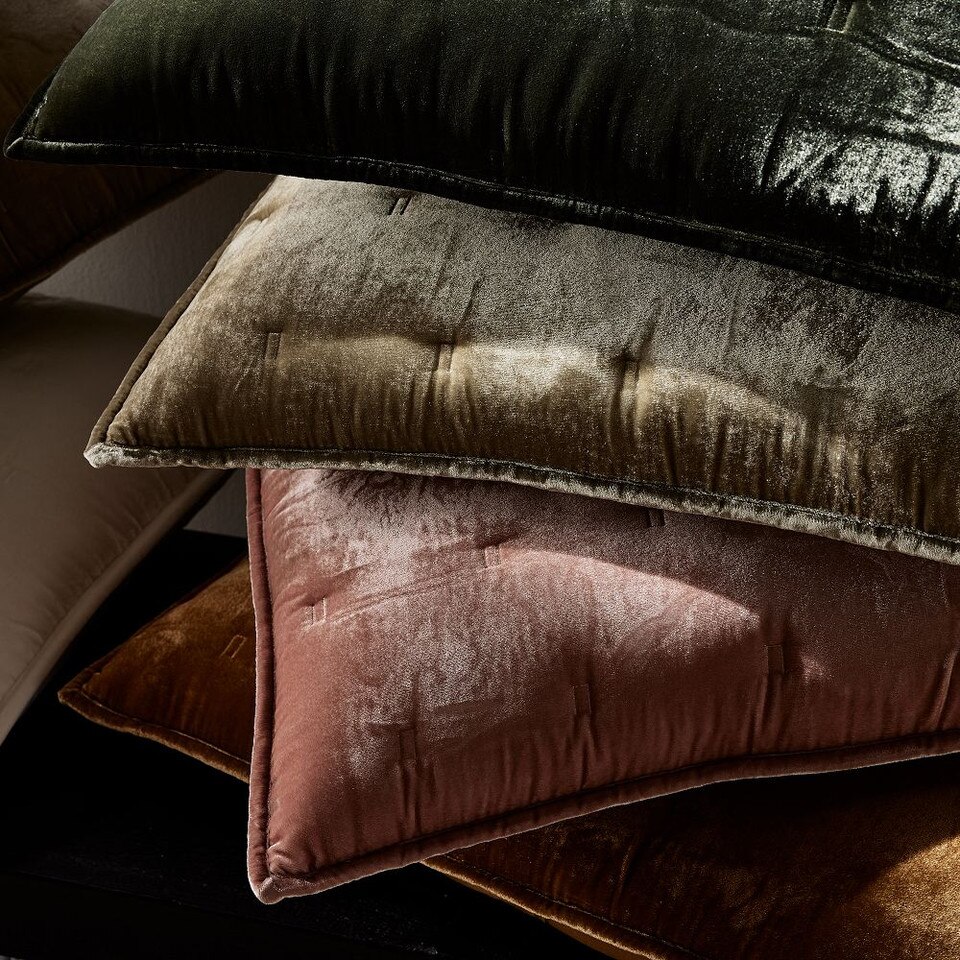 Lush Velvet Tack Stitch Coverlet & Pillowcases - West Elm Australia