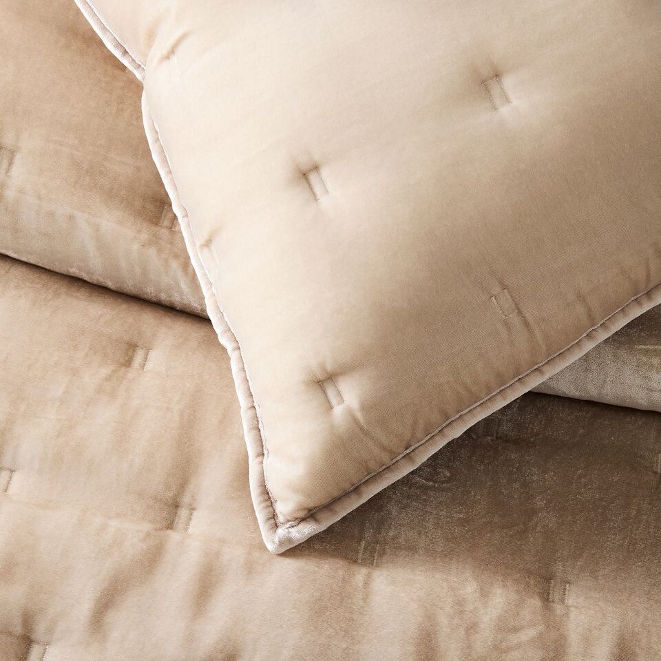 Lush Velvet Tack Stitch Coverlet & Pillowcases - West Elm Australia
