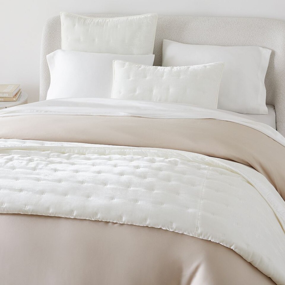 Lush Velvet Tack Stitch Coverlet & Pillowcases - West Elm Australia
