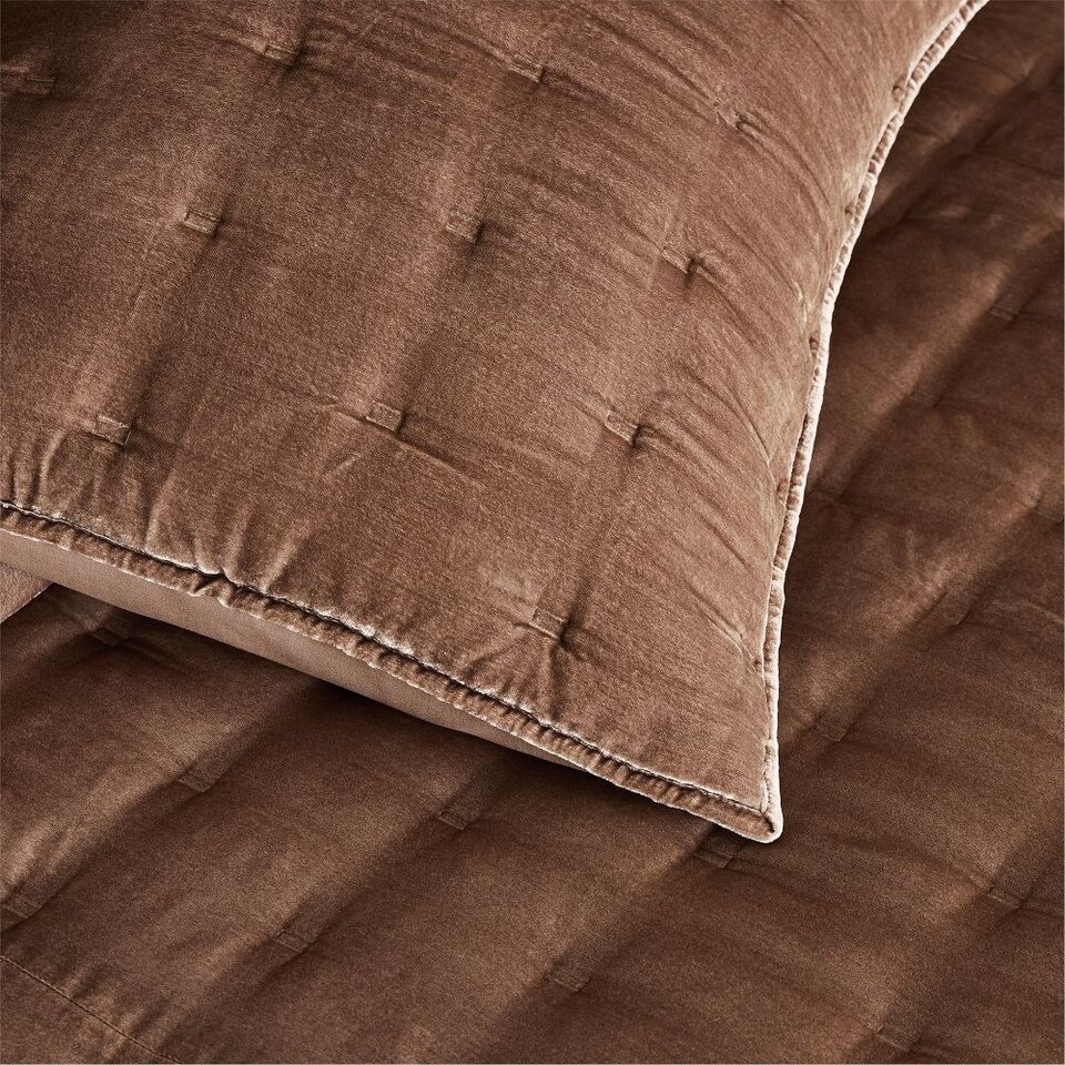 Lush Velvet Tack Stitch Coverlet & Pillowcases | West Elm Australia