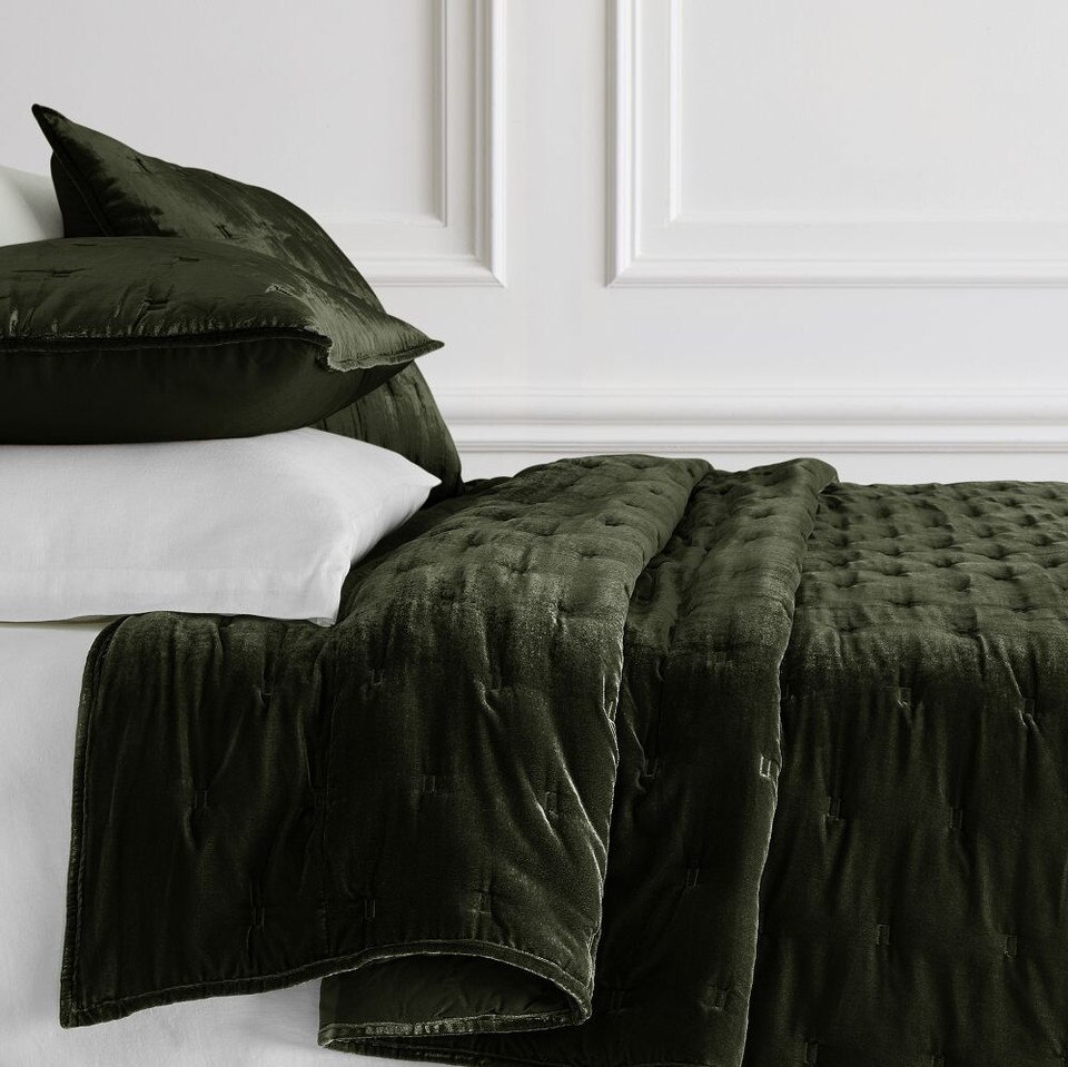 Lush Velvet Tack Stitch Coverlet & Pillowcases | West Elm Australia