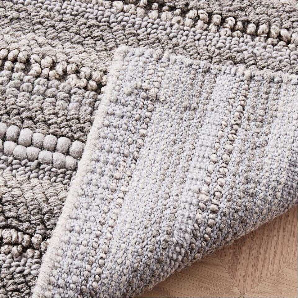 Stitched Mix Sweater Rug - Platinum | west elm Australia