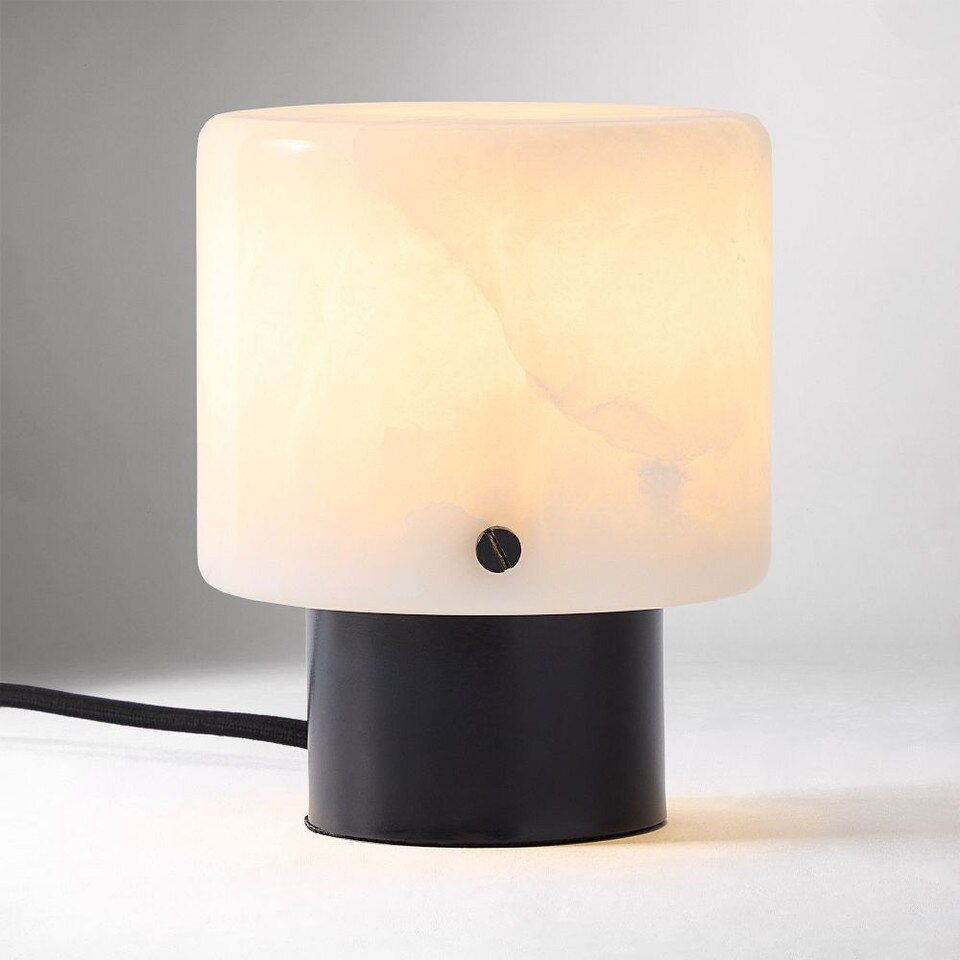 Suki Alabaster Table Lamp (15 cm) - West Elm Australia