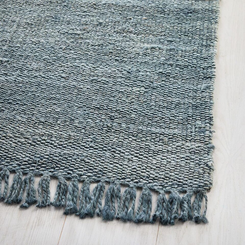 Sun Faded Jute Rug - Icy Teal | west elm Australia