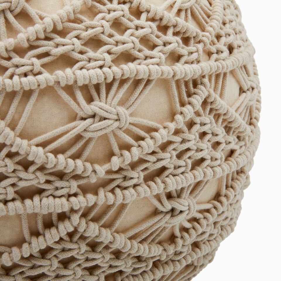 Sunburst Macrame Pouf | West Elm Australia