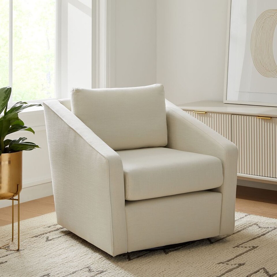 Tessa Deco Swivel Armchair | West Elm Australia