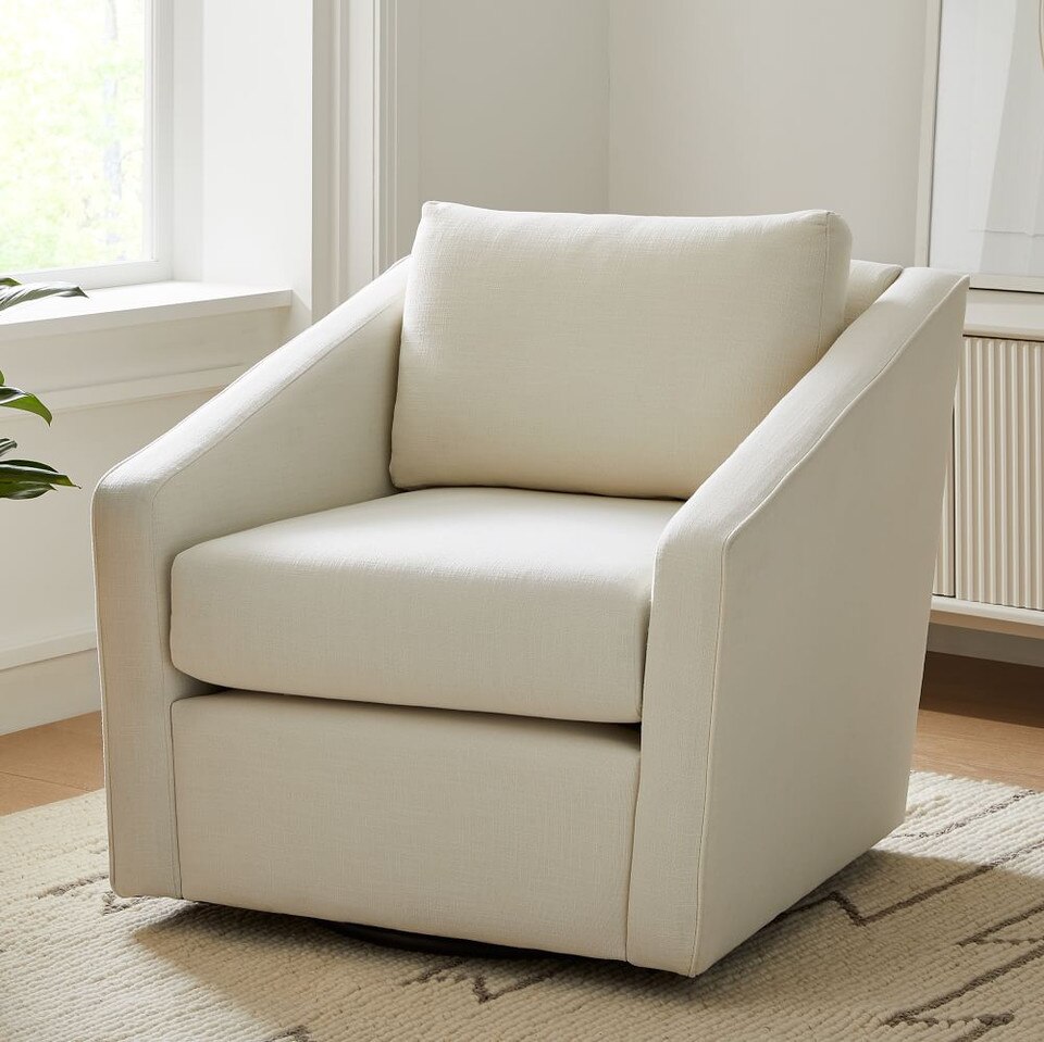 Tessa Deco Swivel Armchair | West Elm Australia
