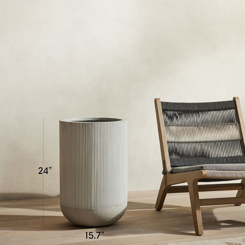 Textured Radius Ficonstone Indoor/Outdoor Planters - West Elm Australia