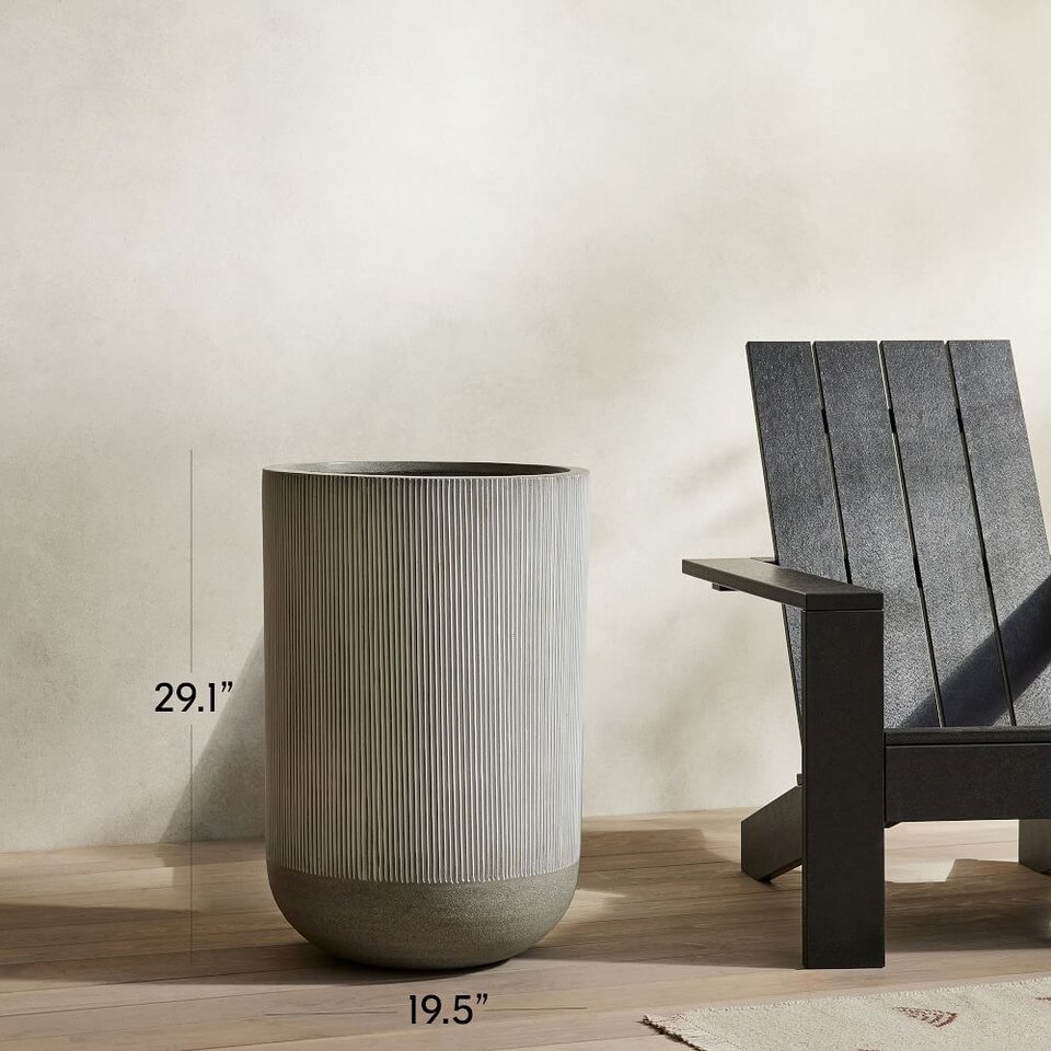 Textured Radius Ficonstone Indoor/Outdoor Planters - West Elm Australia
