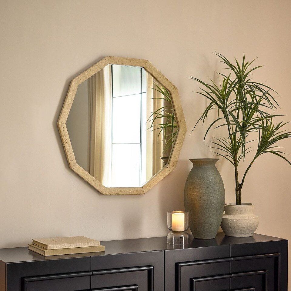 Thin Frame Travertine Wall Mirror - West Elm Australia