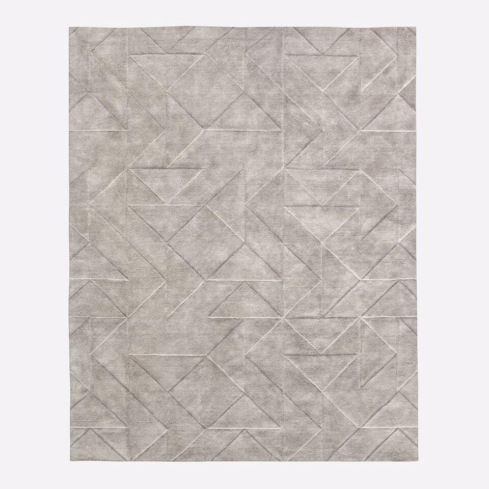Carved Triangles Wool Nursery Rug | west elm Australia