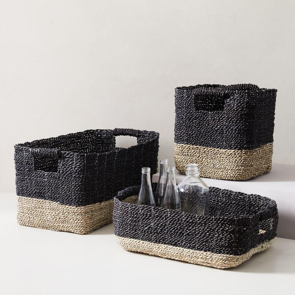 Two-Tone Woven Baskets | west elm Australia