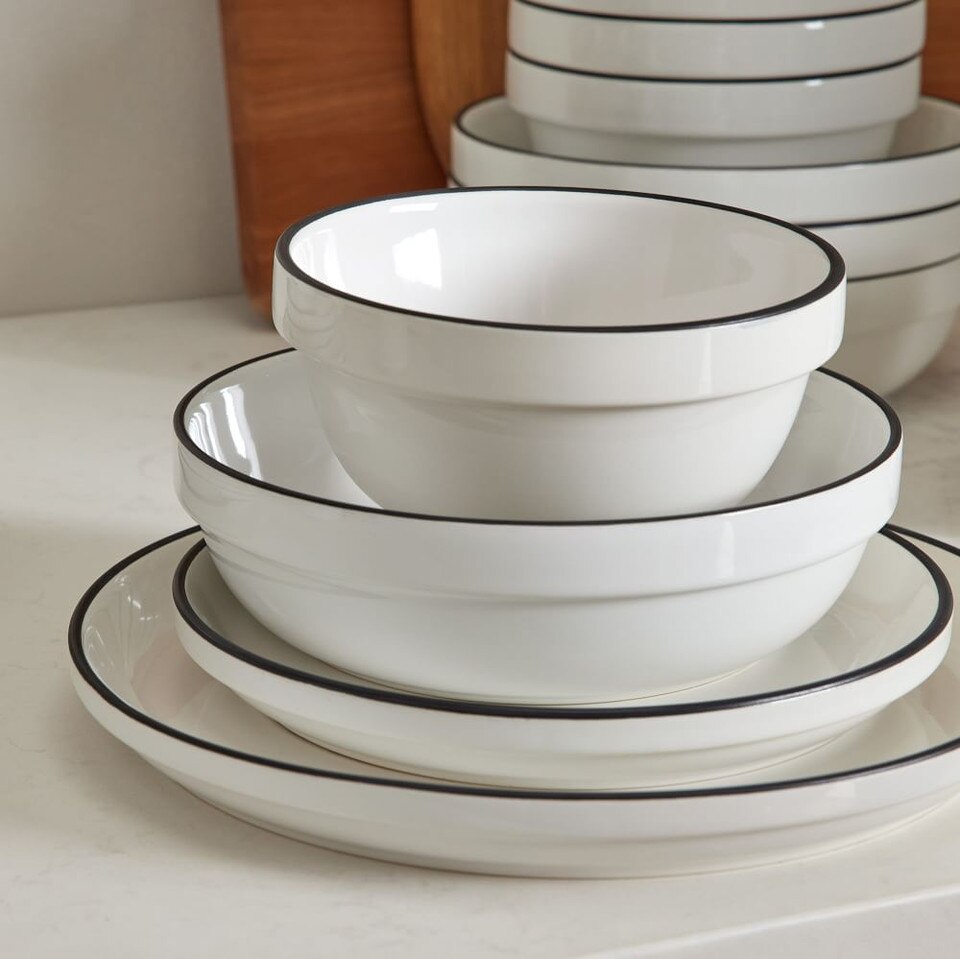 Utility Stoneware Salad Plate Sets
