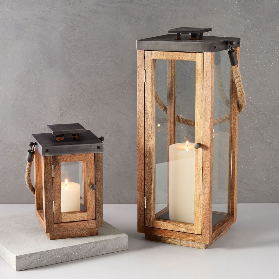 Wood + Rope Lanterns | west elm Australia