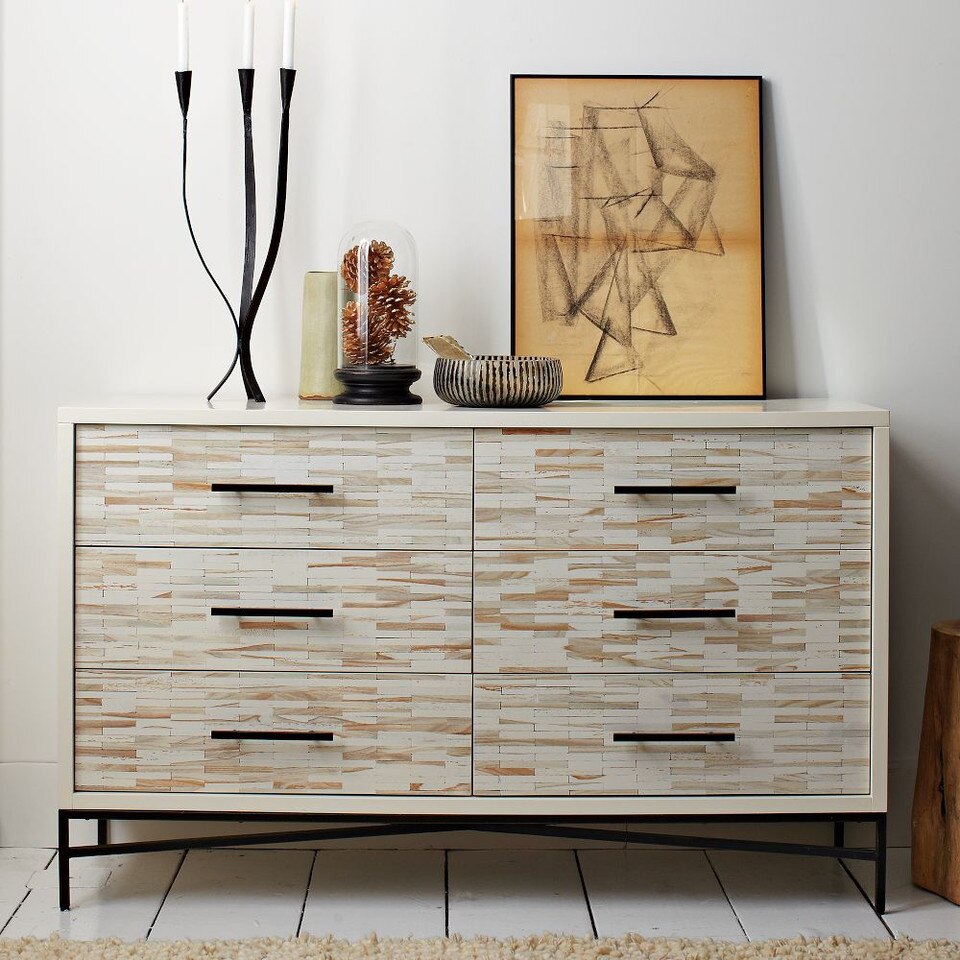 Wood Tiled 6-Drawer Dresser | west elm Australia
