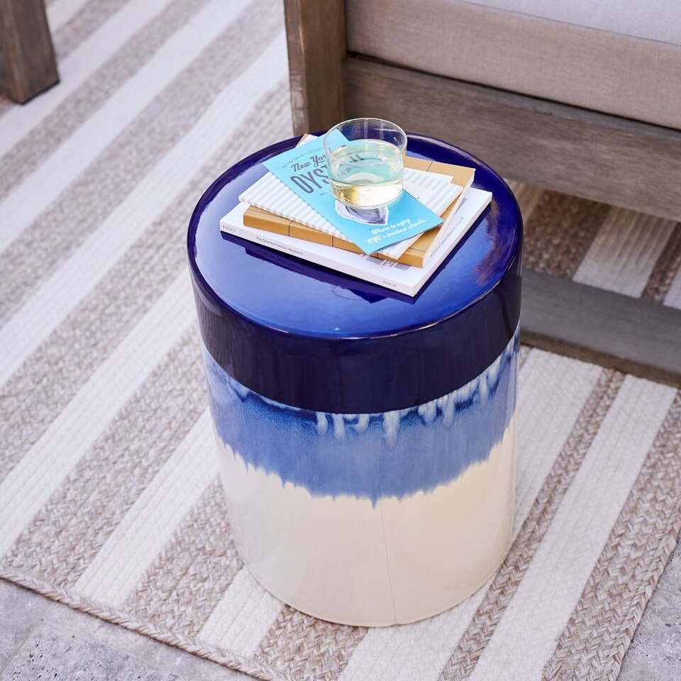 Zoe Ceramic Outdoor Round Side Table (33 cm) | West Elm Australia