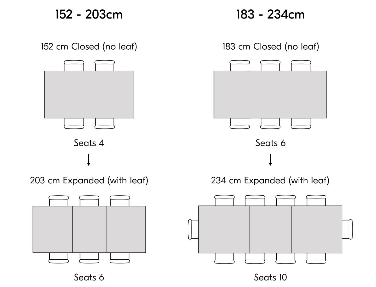 Mid-Century Extendable Dining Table (152 cm - 234 cm) - West Elm Australia